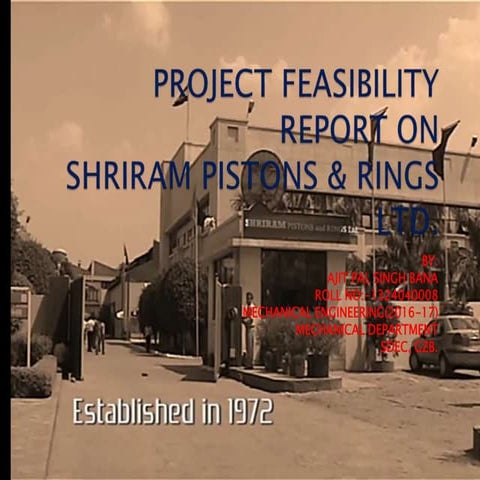 PROJECT FEASIBILITY REPORT ON | PPT