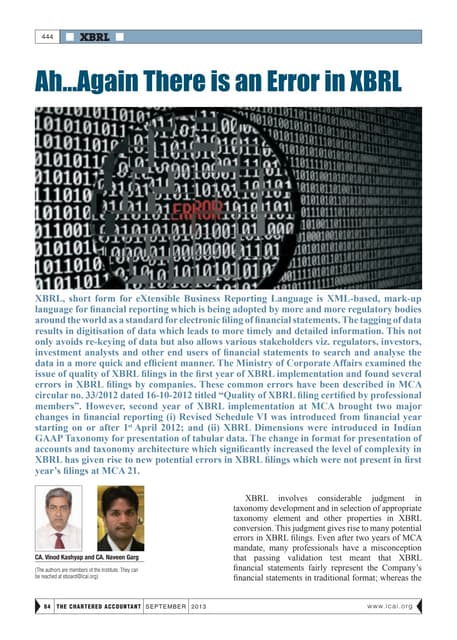 Avoiding Common Errors in XBRL Financial Statements | PDF