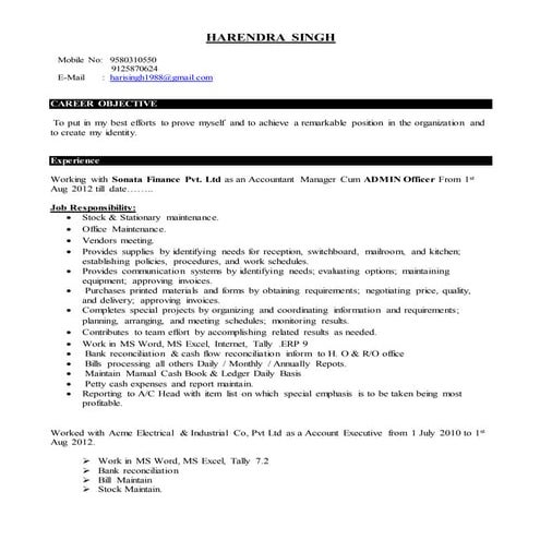 harendra resume | DOCX