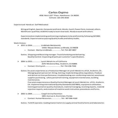 Teaching Resume | DOC