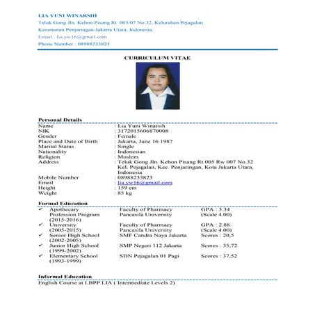Curriculum Vitae lia | PDF
