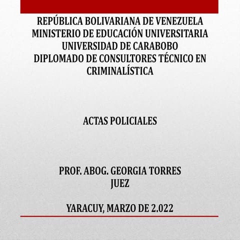 Actas policiales-venezuela | DOC
