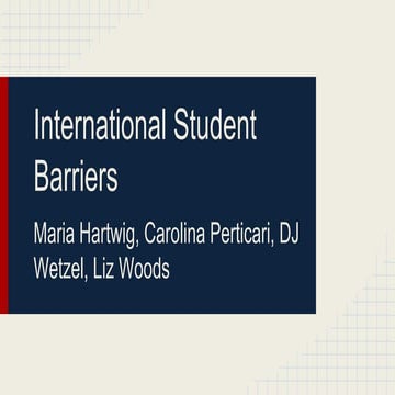 International Student Barriers | PPT