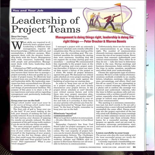 Leadership of Project Teams | PDF