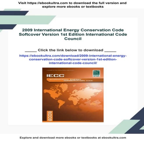 2009 International Energy Conservation Code Softcover Version 1st Edition International Code ...