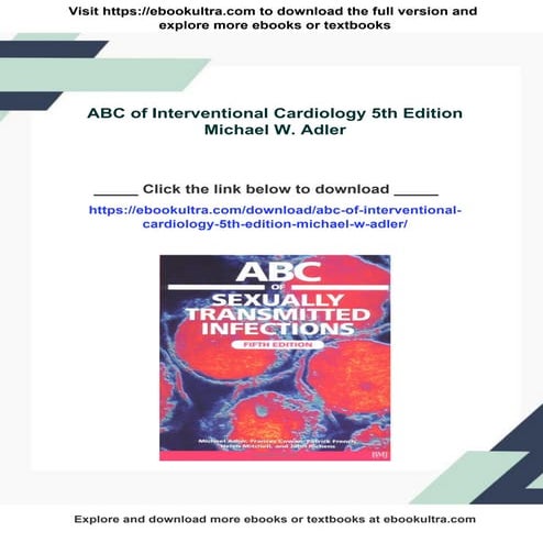 ABC of Interventional Cardiology 5th Edition Michael W. Adler | PDF
