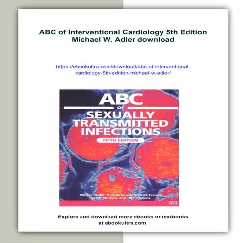 ABC of Interventional Cardiology 5th Edition Michael W. Adler | PDF