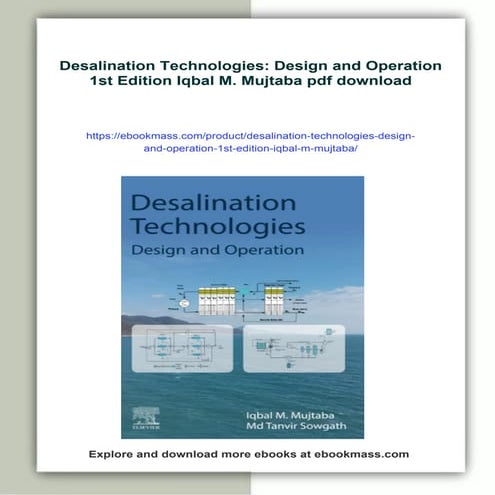 Desalination Technologies: Design and Operation 1st Edition Iqbal M. Mujtaba | PDF