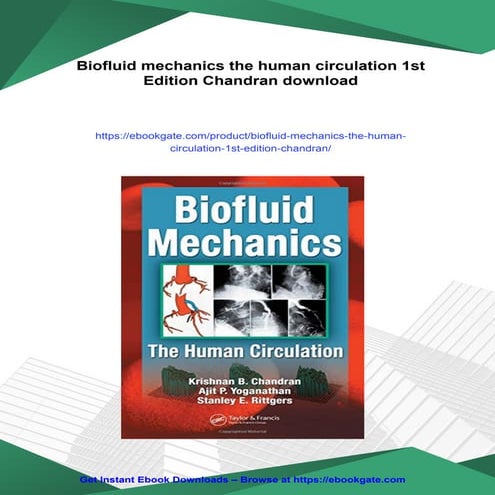 Biofluid mechanics the human circulation 1st Edition Chandran | PDF