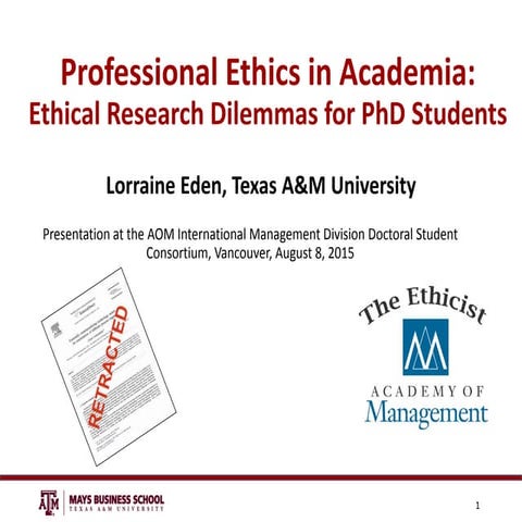 Eden-prof-ethics-ppt-20150807 | PPT