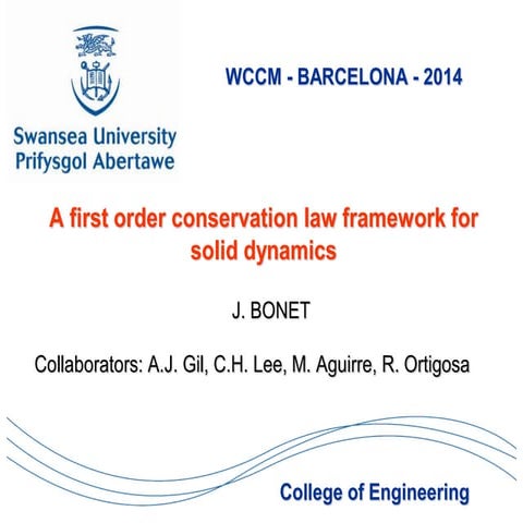 A first order conservation law framework | PDF