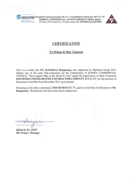 Phase One Certificate | PPT