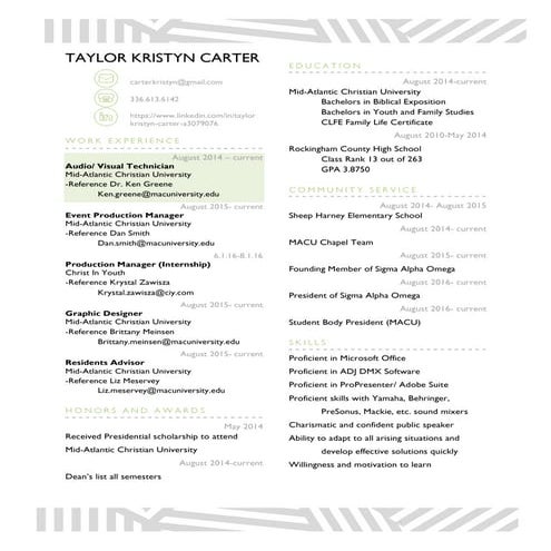 Marcus G. Taylor ID Resume | DOC