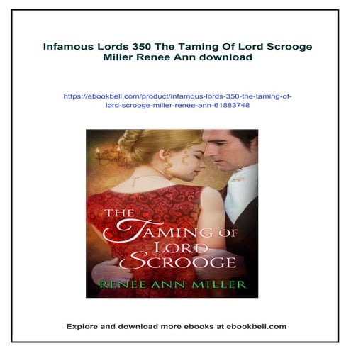 Infamous Lords 350 The Taming Of Lord Scrooge Miller Renee Ann | PDF