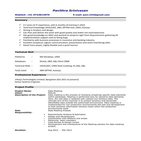 Pavithra_Resume | DOC