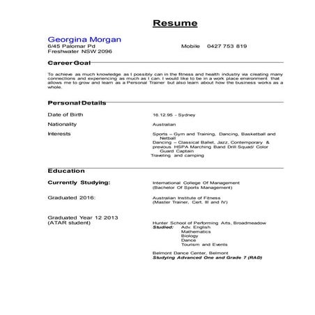 Georgie Resume | PDF