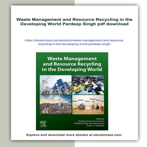 Waste Management and Resource Recycling in the Developing World Pardeep ...