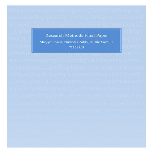 Research Methods Final Paper | DOCX