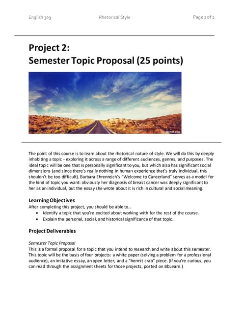 HUM 200 Project Part One | DOCX