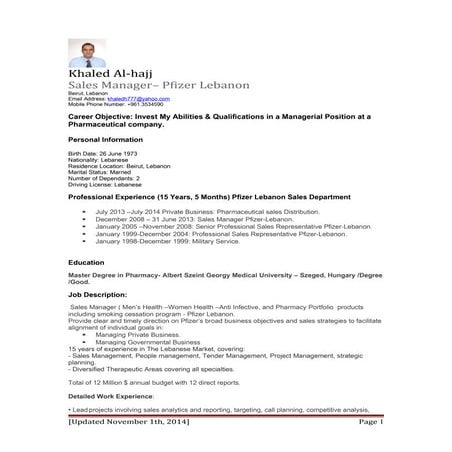 khaled elhage cv document updated November 2014 | DOC
