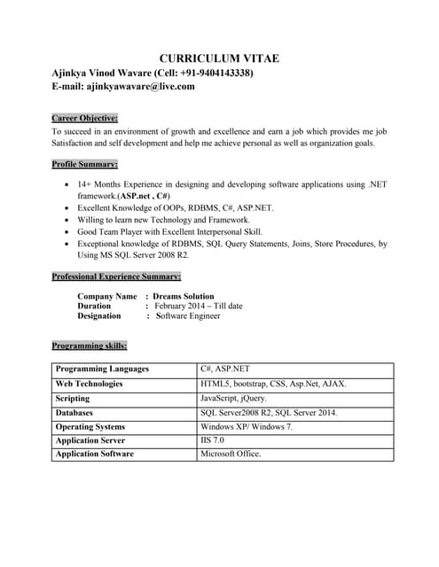 Raju cv | PDF