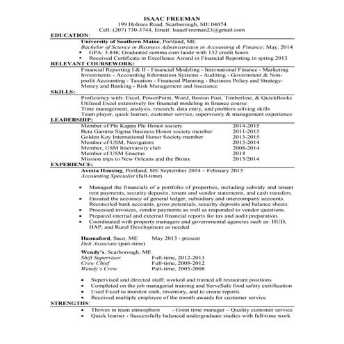 Isaac Freeman's Resume | DOCX