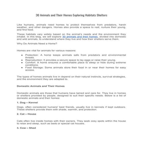 30 Animals and Their Homes Exploring Habitats Shelters.docx