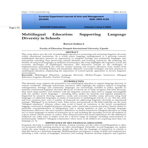 Multilingual Education: Supporting Language Diversity in Schools (www ...