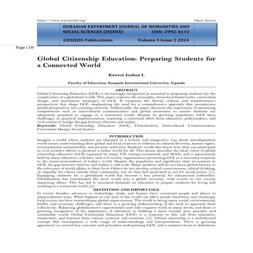 Global Citizenship Education: Preparing Students for a Connected World ...