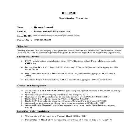 RESUME hemant edit resume | DOCX