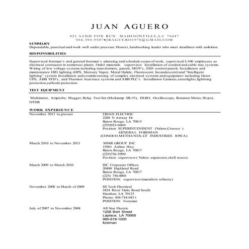 Brutus Barnes resume | DOC