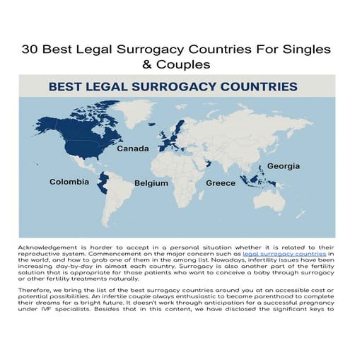 Surrogacy Laws by Countries: Easy Guide 2025 | PDF