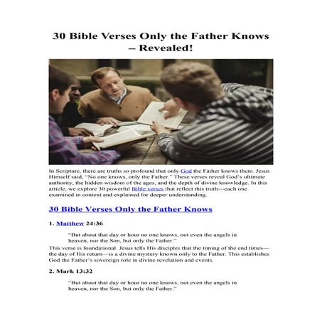 30 Bible Verses Only the Father Knows – Revealed!.docx