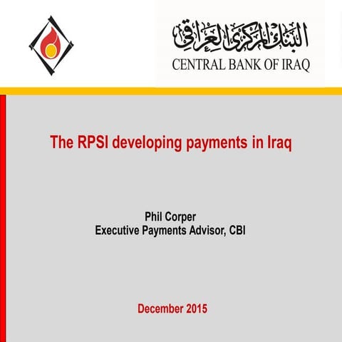 Developing payments in Iraq | PDF