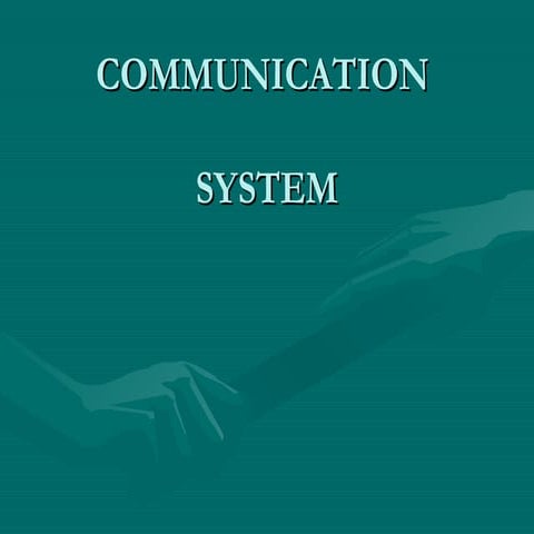 30 comunication system | PPT
