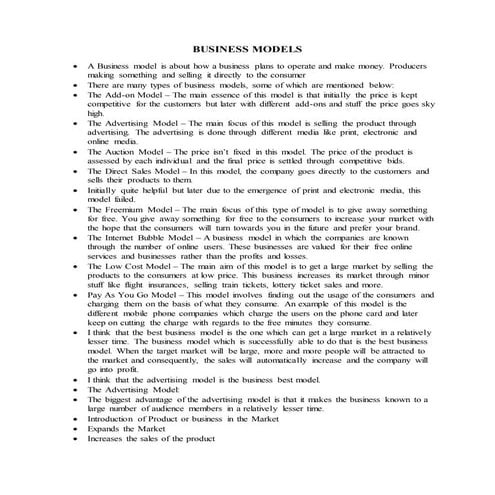 Business models and management styles | PDF