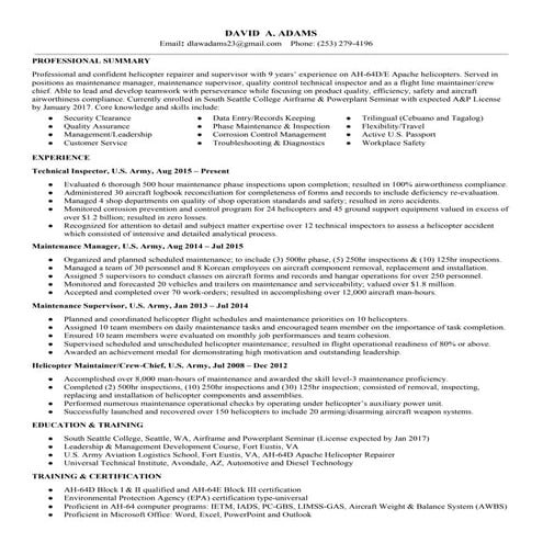 David Adams Resume | PDF