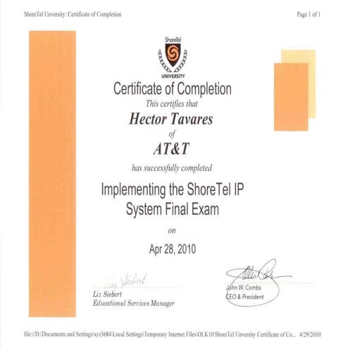 ShoreTel Certification | PDF