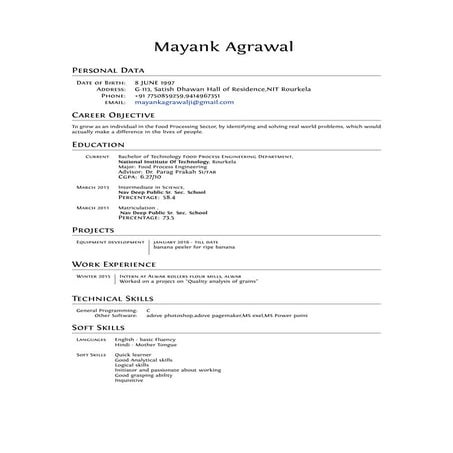 mayank cv 04-03-2016 | PDF