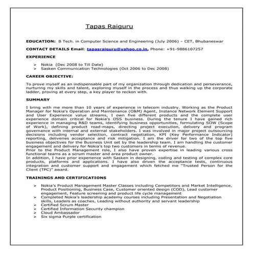 Tapas_Raiguru_CV | PDF