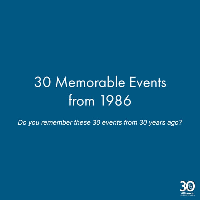 30 Memorable Events from 1986 | PDF