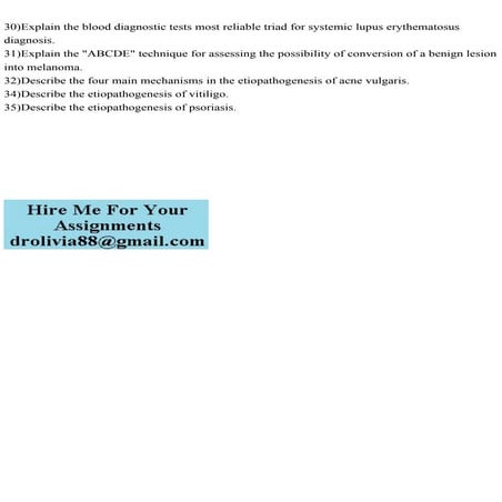 30)Explain the blood diagnostic tests most reliable triad for system.pdf