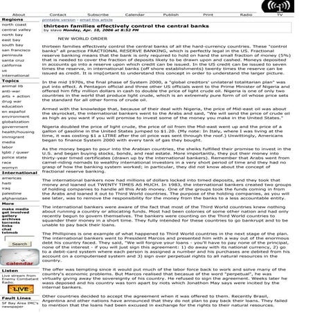 Thirteen families effectively control the central banks | PDF
