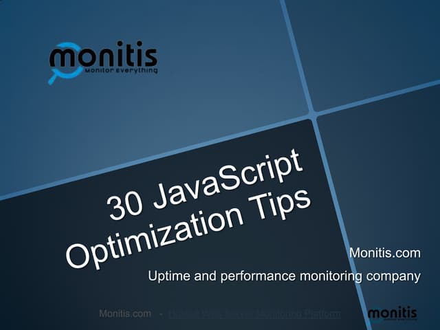 30 Javascript Optimization Tips Ppt