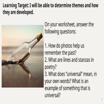30 minute lesson on theme for grade 7 english | PPTX