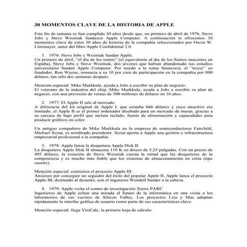 Historia de Apple y sus ordenadores | PDF