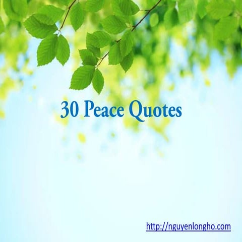 30 peace quotes | PPTX