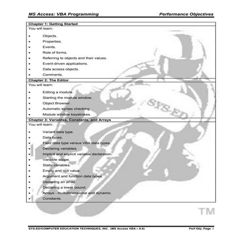 30 perfms~access~vba~programming | PDF