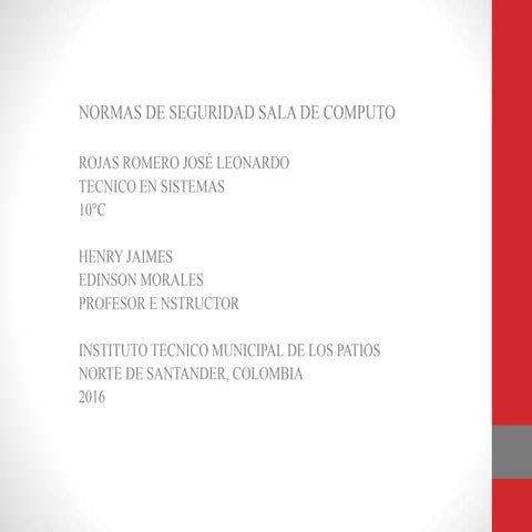 30 rojas romero josé normas para la sala de computo | PPTX
