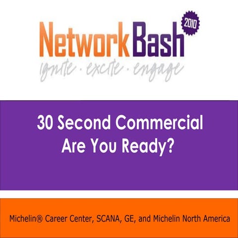 Developing a 30 Second Elevator Pitch | PDF